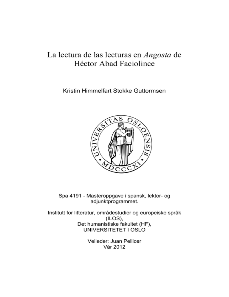 La lectura de las lecturas en Angosta de Héctor Abad