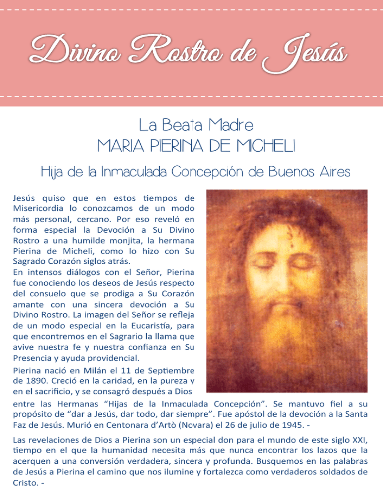 Divino Rostro de Jesús - Nuestra Señora del Cielo