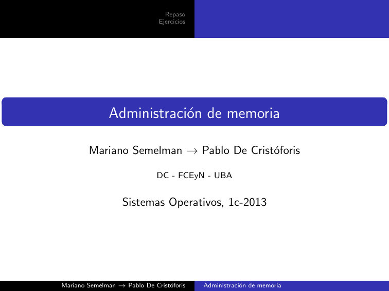 Administración de memoria
