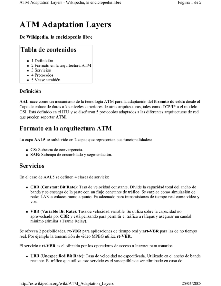 ATM-ADAPTATION LAYERS