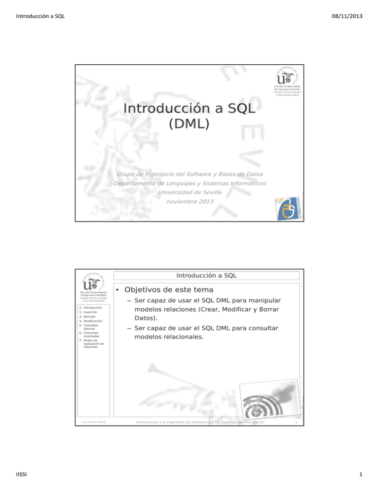 Práctica de SQL-Data Manipulation Language (DML)