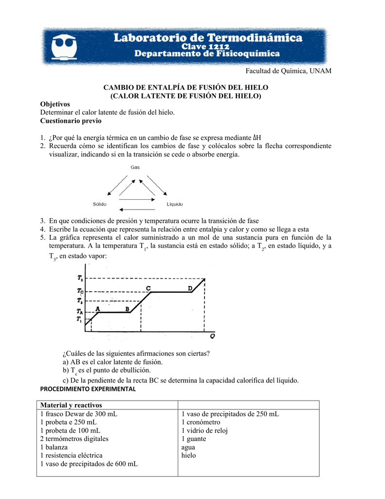 Calor latente de fusión