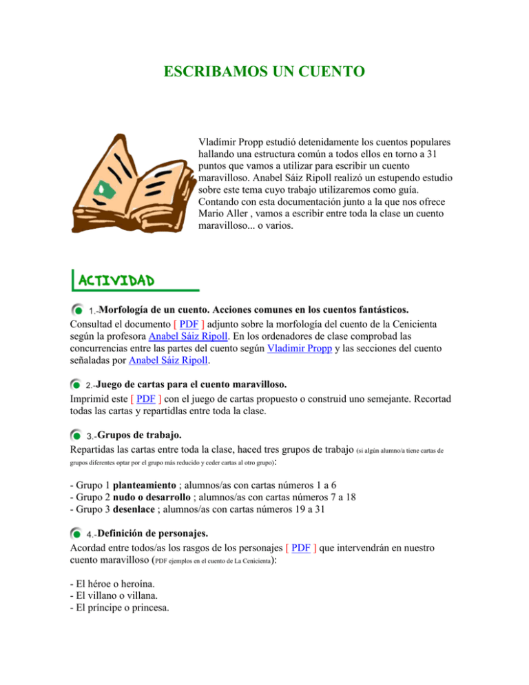 ESCRIBAMOS UN CUENTO