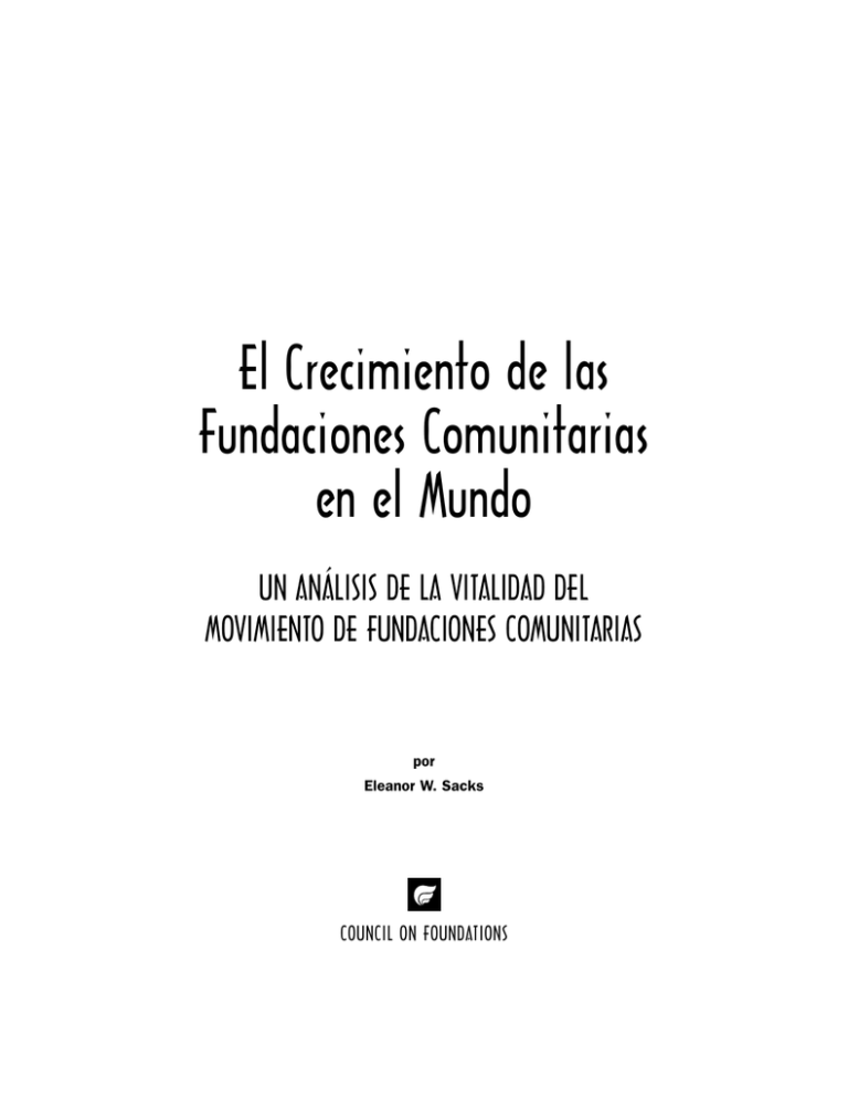 El Crecimiento de las Fundaciones Comunitarias en el