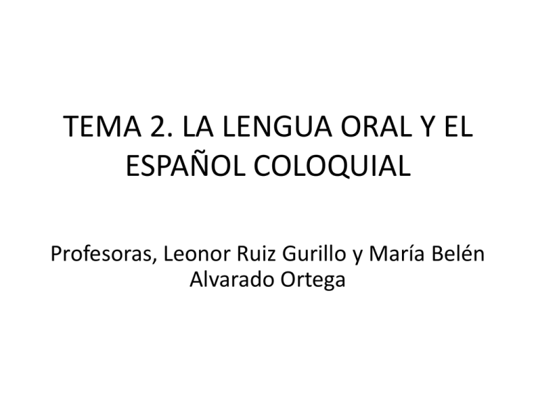 español coloquial