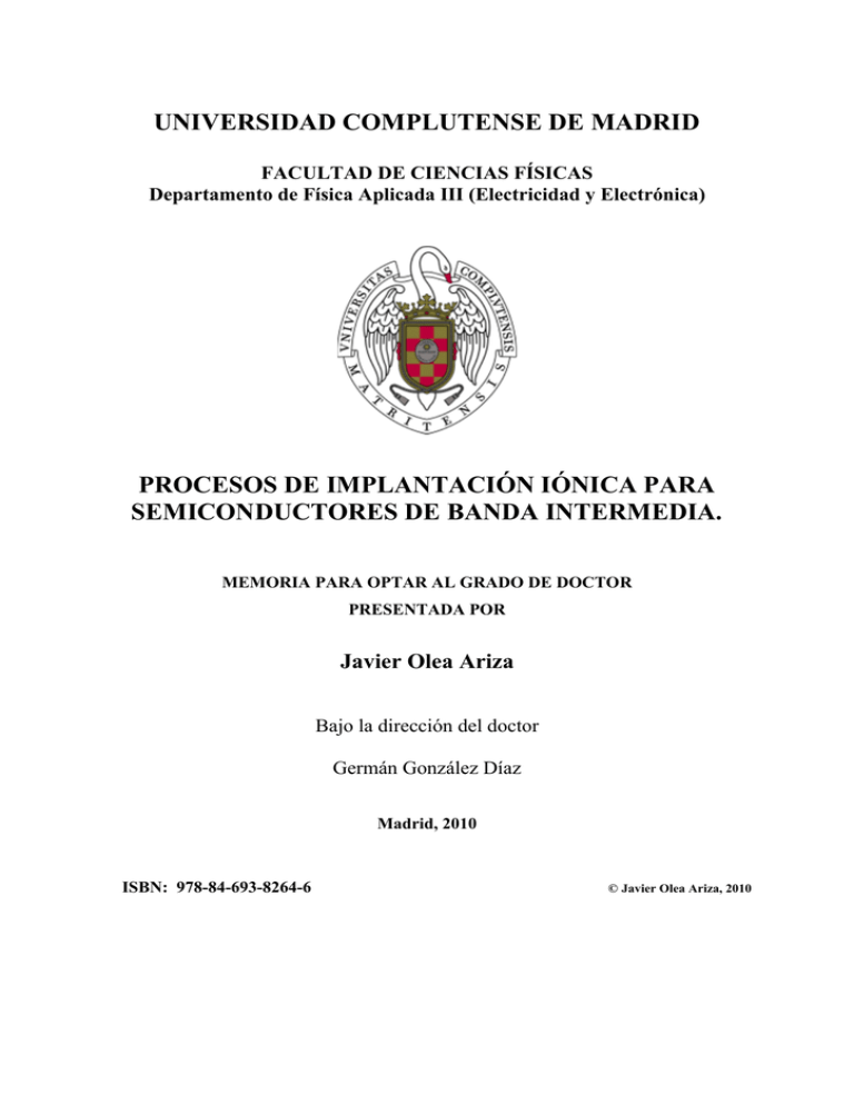Procesos de implantación iónica para semiconductores de banda