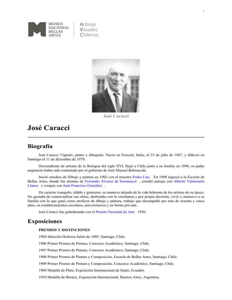 José Caracci - Artistas Visuales Chilenos