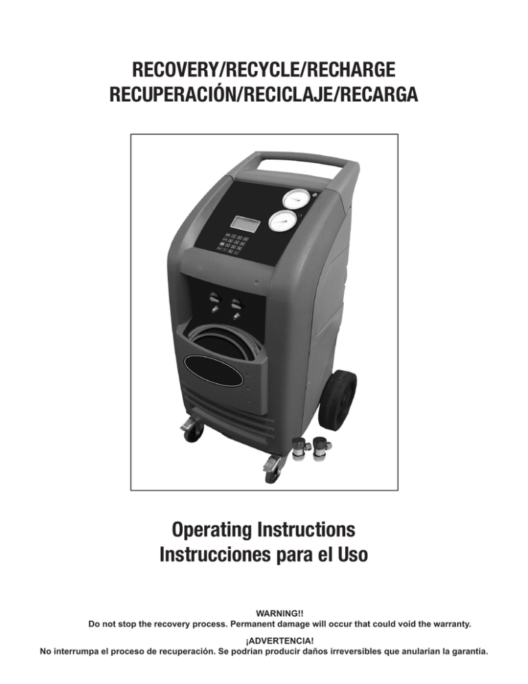 RECOVERY/RECYCLE/RECHARGE