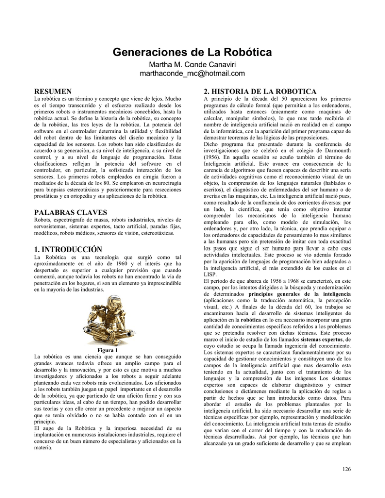 Generaciones de La Robótica