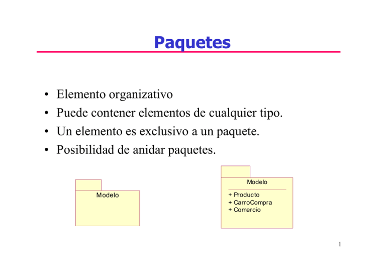 Paquetes - Departamento de Informática y Sistemas