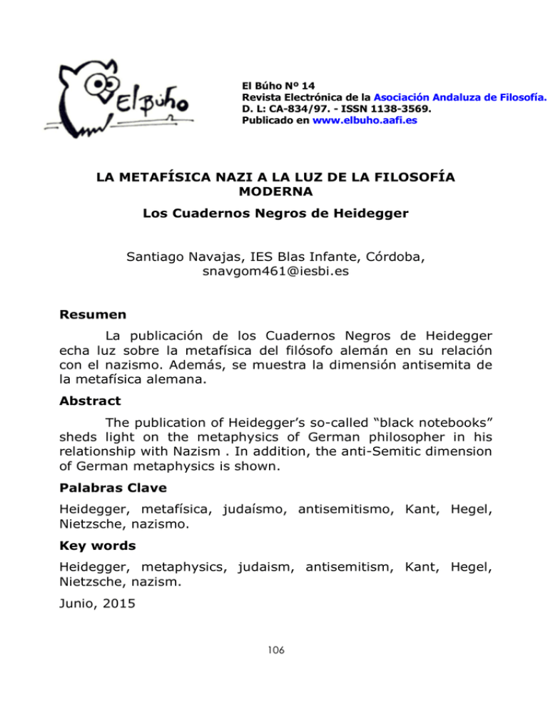 La metafísica nazi a la luz de la filosofía moderna - El Búho