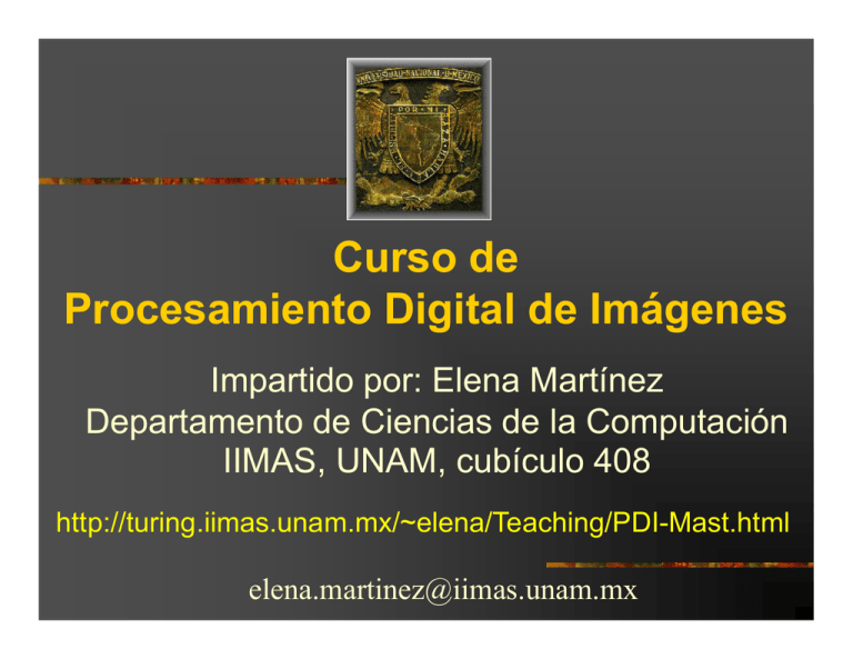 Curso de Procesamiento Digital de Imágenes