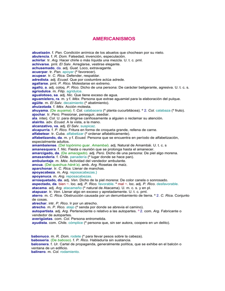 AMERICANISMOS