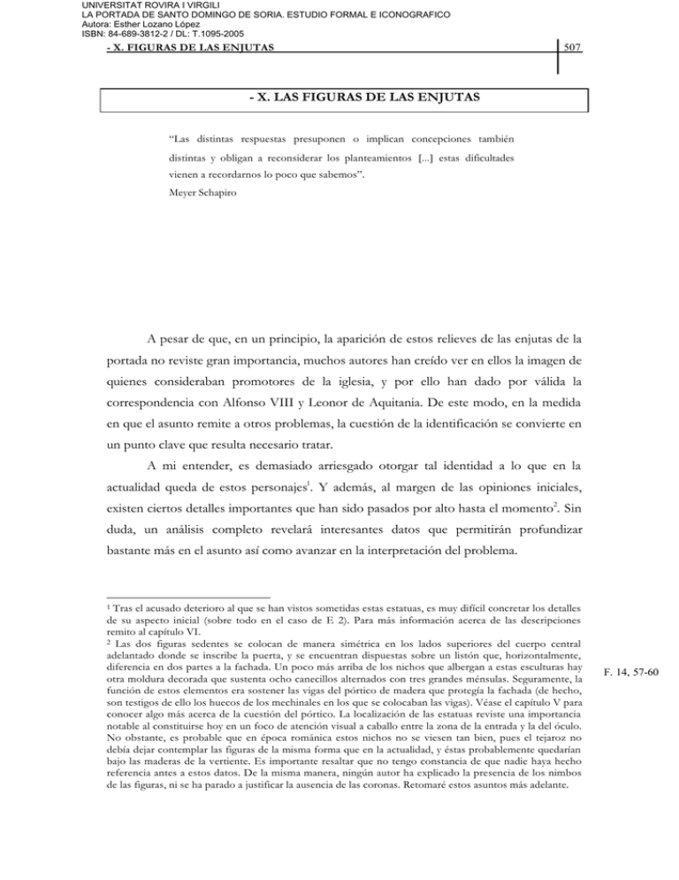 o. X. LAS FIGURAS DE LAS ENJUTAS