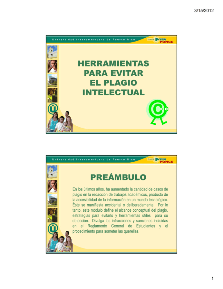 Herramientas para evitar el plagio intelectual