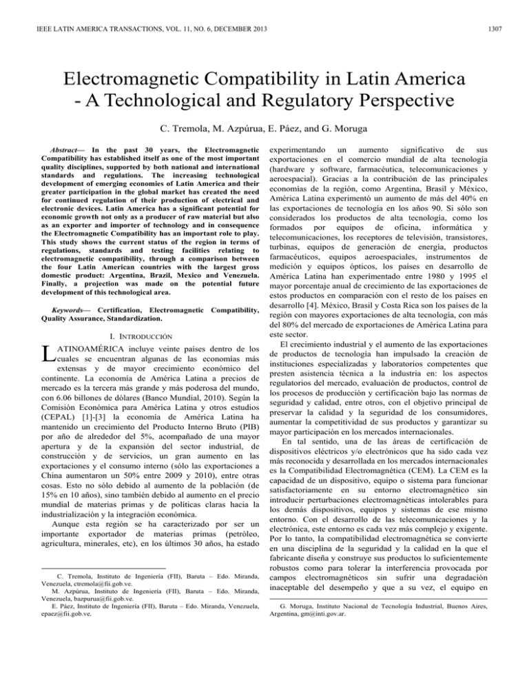 Electromagnetic Compatibility in Latin America