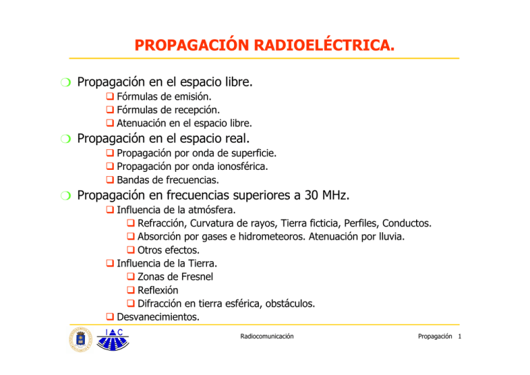 PROPAGACIÓN RADIOELÉCTRICA