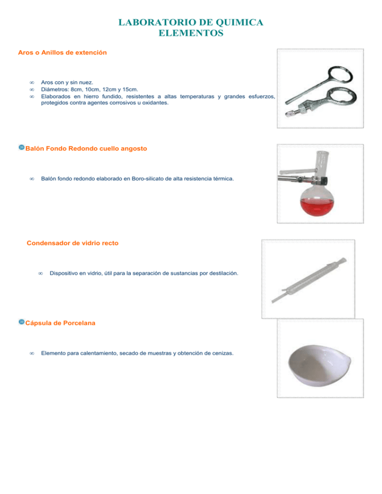 laboratorio de quimica elementos