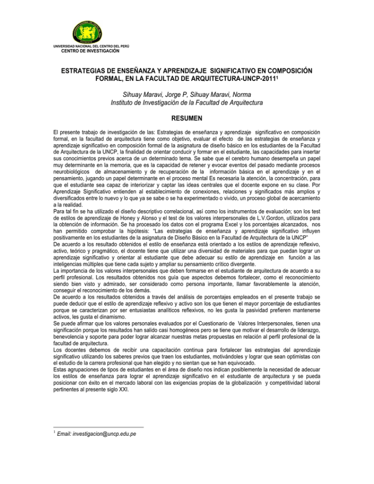 ESTRATEGIAS DE ENSEÑANZA Y APRENDIZAJE SIGNIFICATIVO