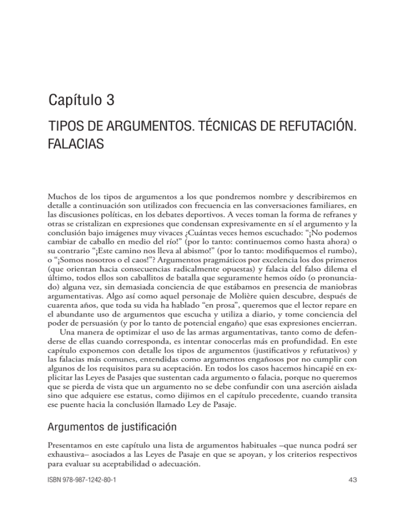 CAPÍTULO III_TIPOS DE ARGUMENTOS. TÉCNICAS DE
