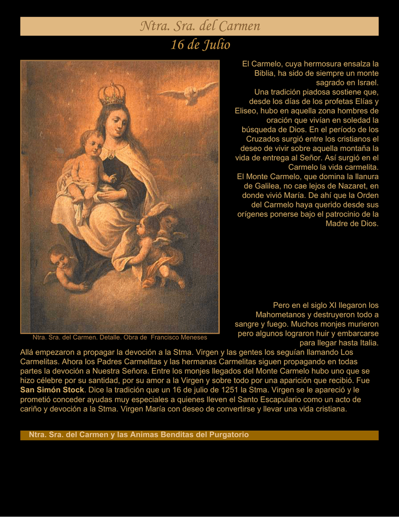 Nuestra Señora del Carmen.