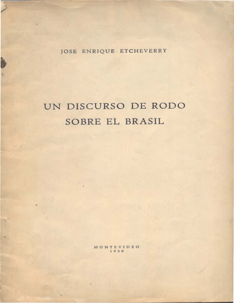 un discurso de rodo sobre el brasil