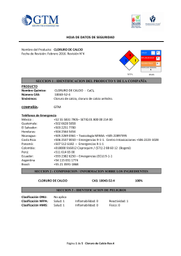 CLORURO DE CALCIO (CaCl2)
