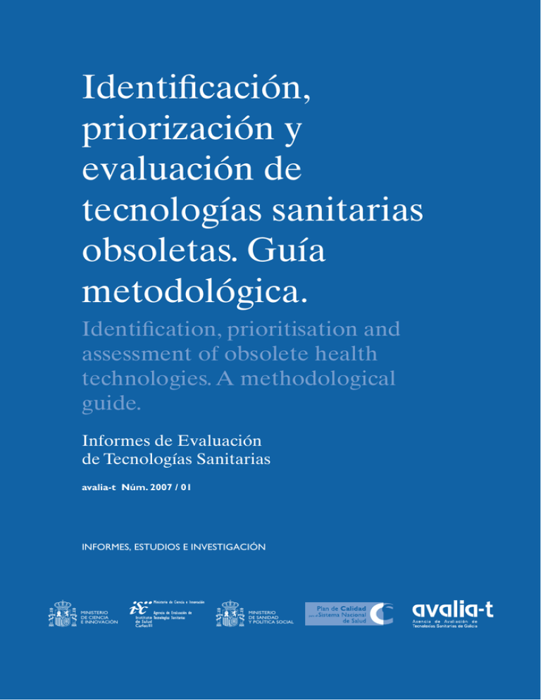 Identificación, priorización y evaluación de tecnologías - Avalia-t
