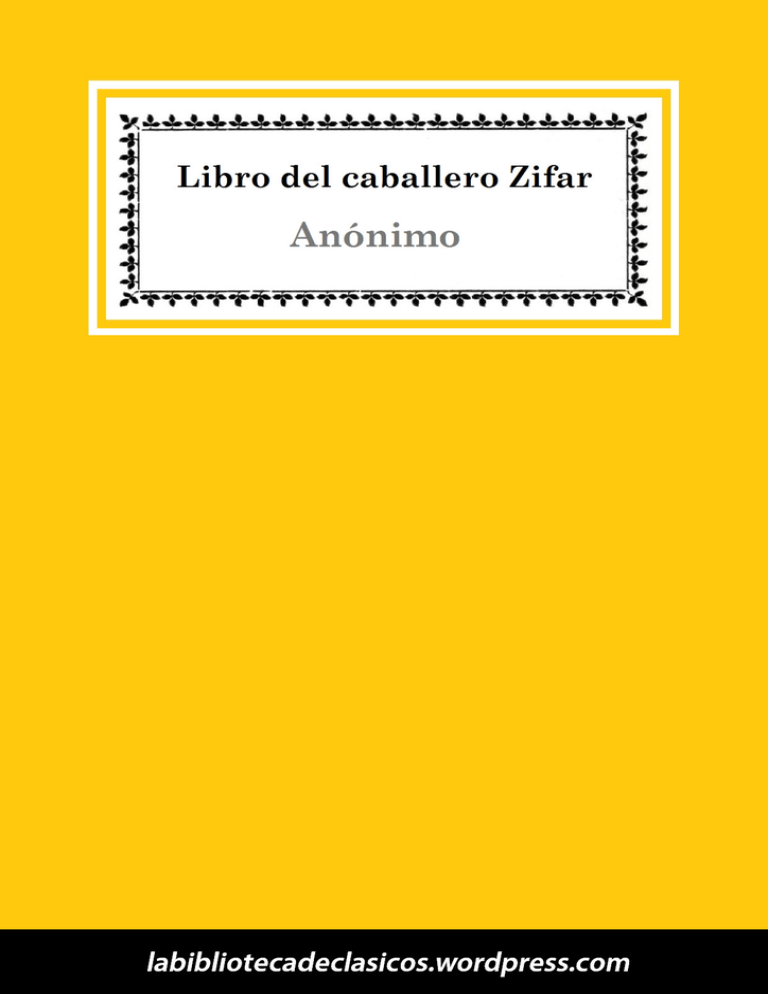 Anónimo - Libro del Caballero Zifar