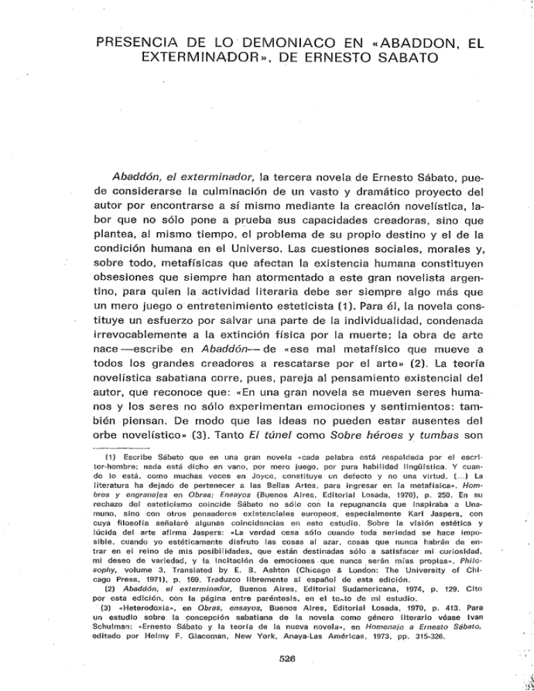 pdf Presencia de lo demoníaco en "Abaddón, el exterminador"