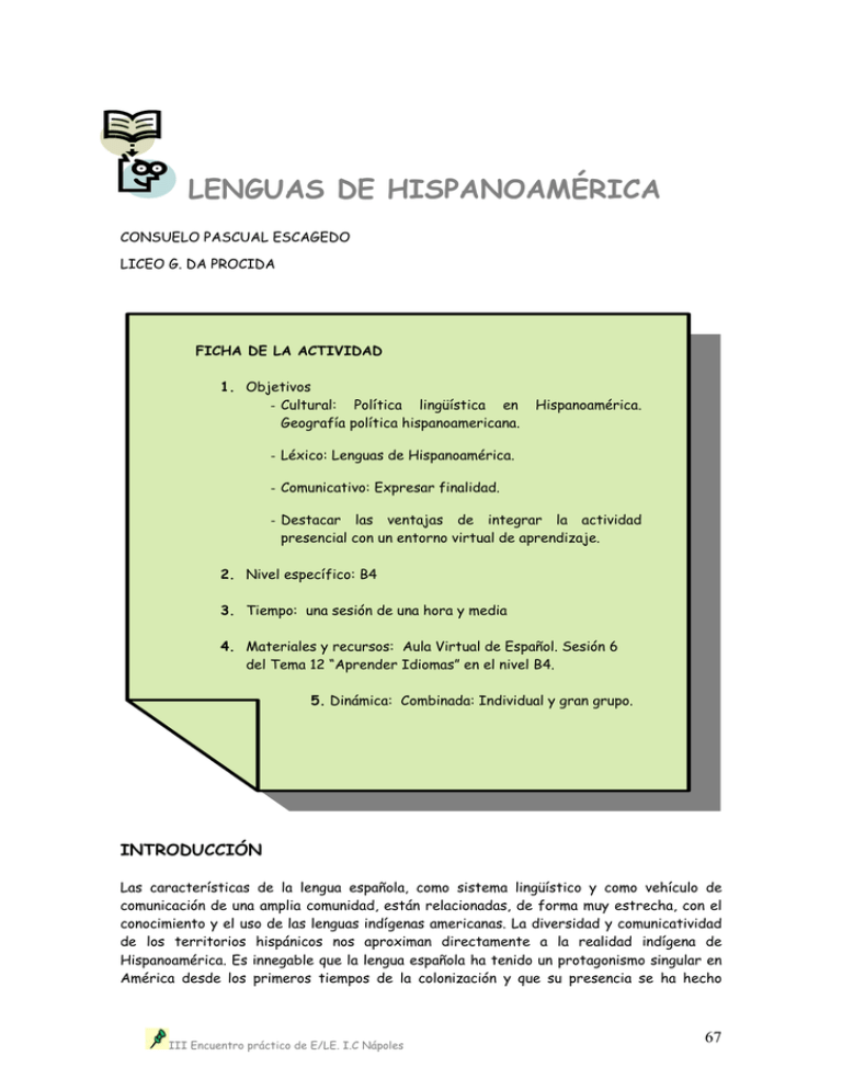 LENGUAS DE HISPANOAMÉRICA