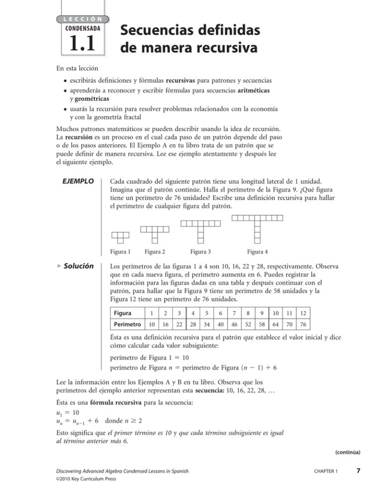 Secuencias definidas de manera recursiva