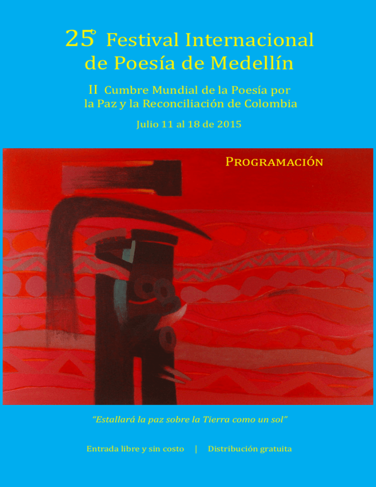 programación - Festival Internacional de Poesía de Medellín