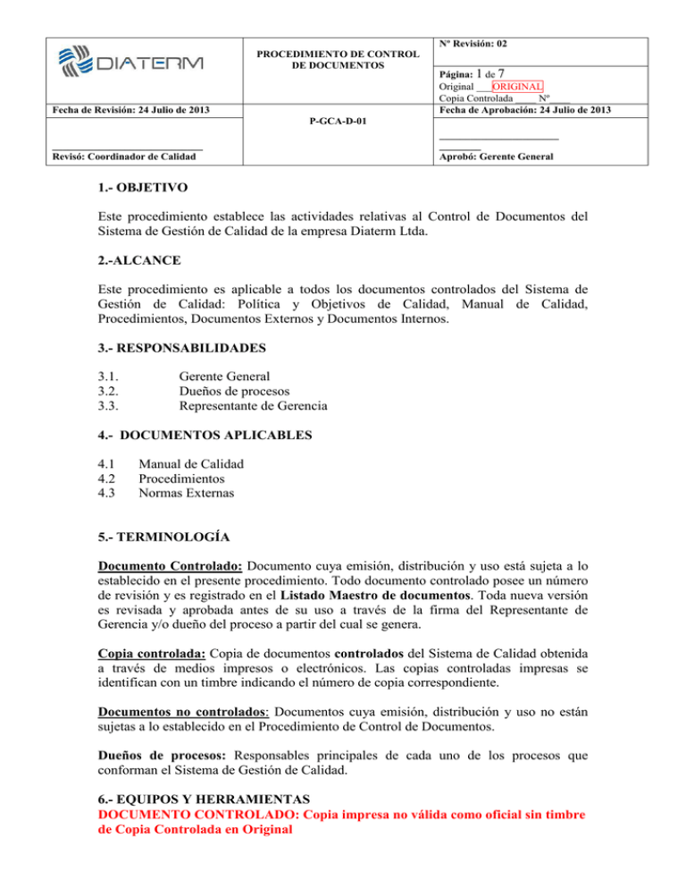 DOCUMENTO CONTROLADO