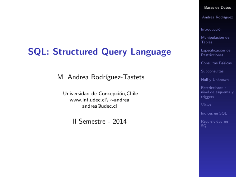 SQL: Structured Query Language