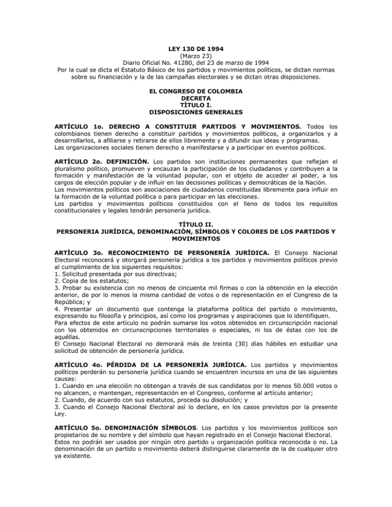 Ley 130/94