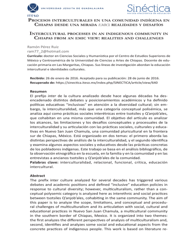 Ramón Pérez Ruiz Resumen El prefijo inter