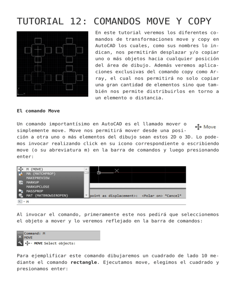 Tutorial 12: comandos Move y Copy,Tutorial 09: el comando