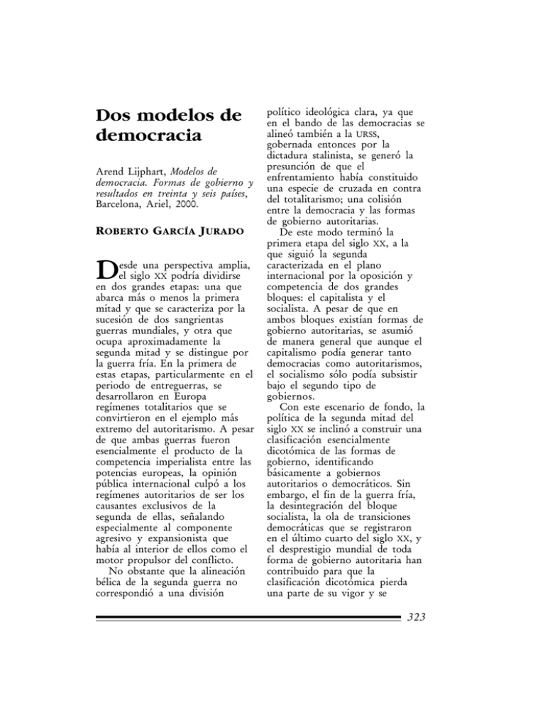 Dos modelos de democracia