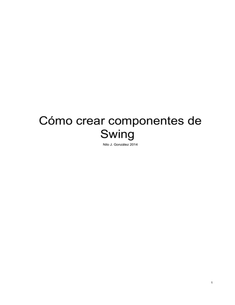 Cómo crear componentes de Swing