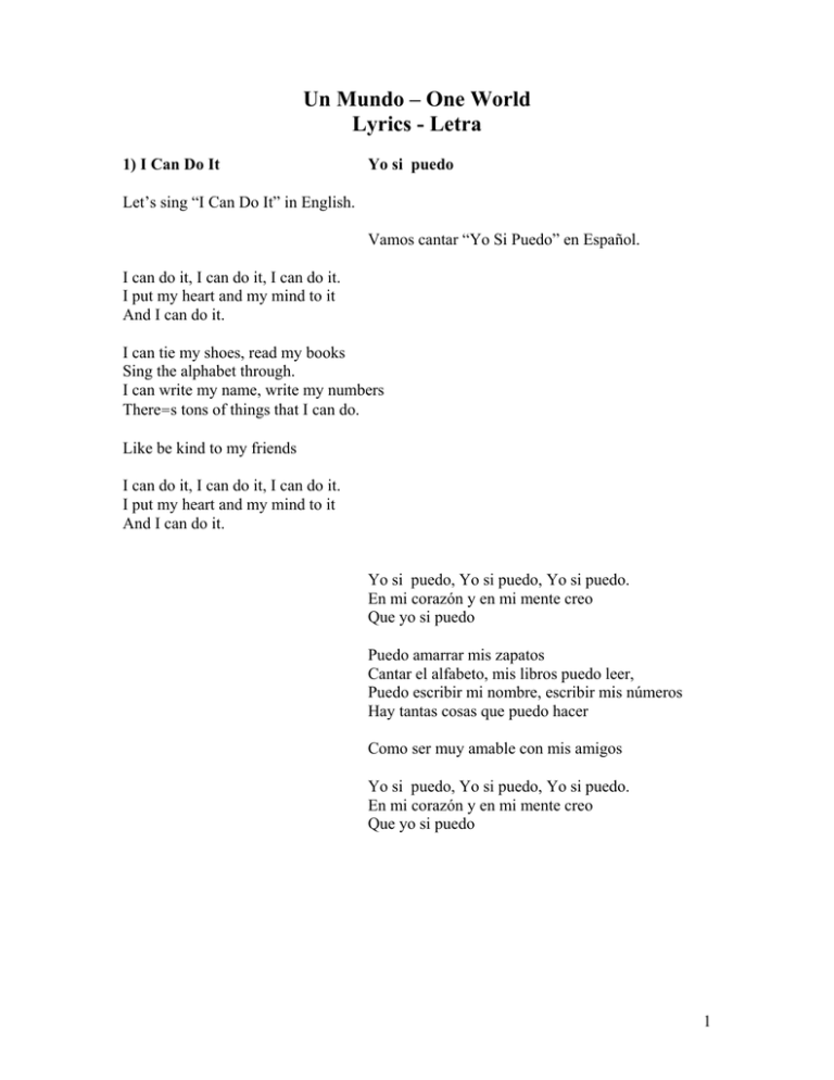 I Can Do It – Yo Si Puedo