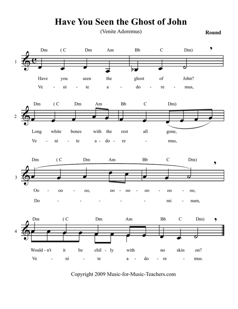 Have You Seen the Ghost of John