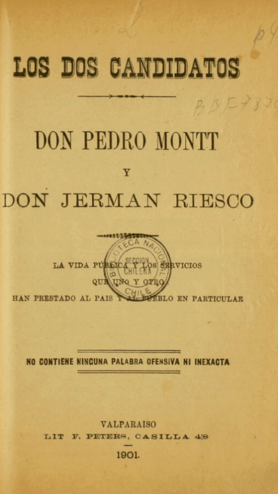 don pedro montt - Memoria Chilena