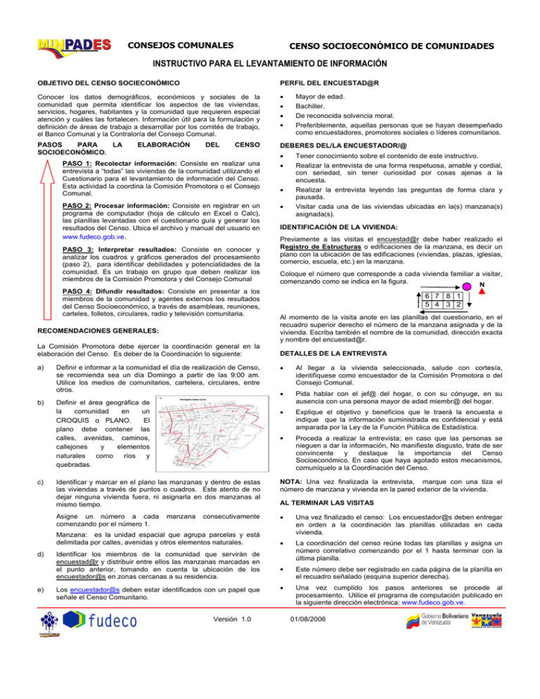 Instructivo Censo Comunitario