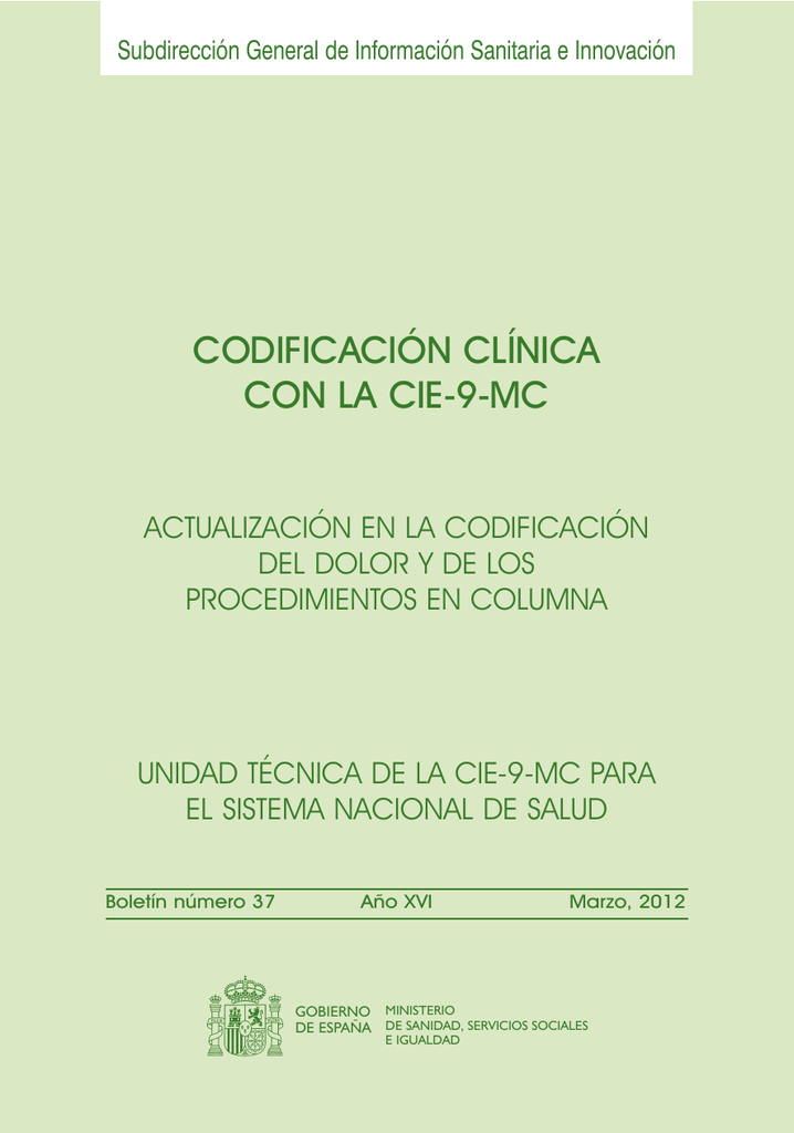CODIFICACIÓN CLÍNICA CON LA CIE-9-MC