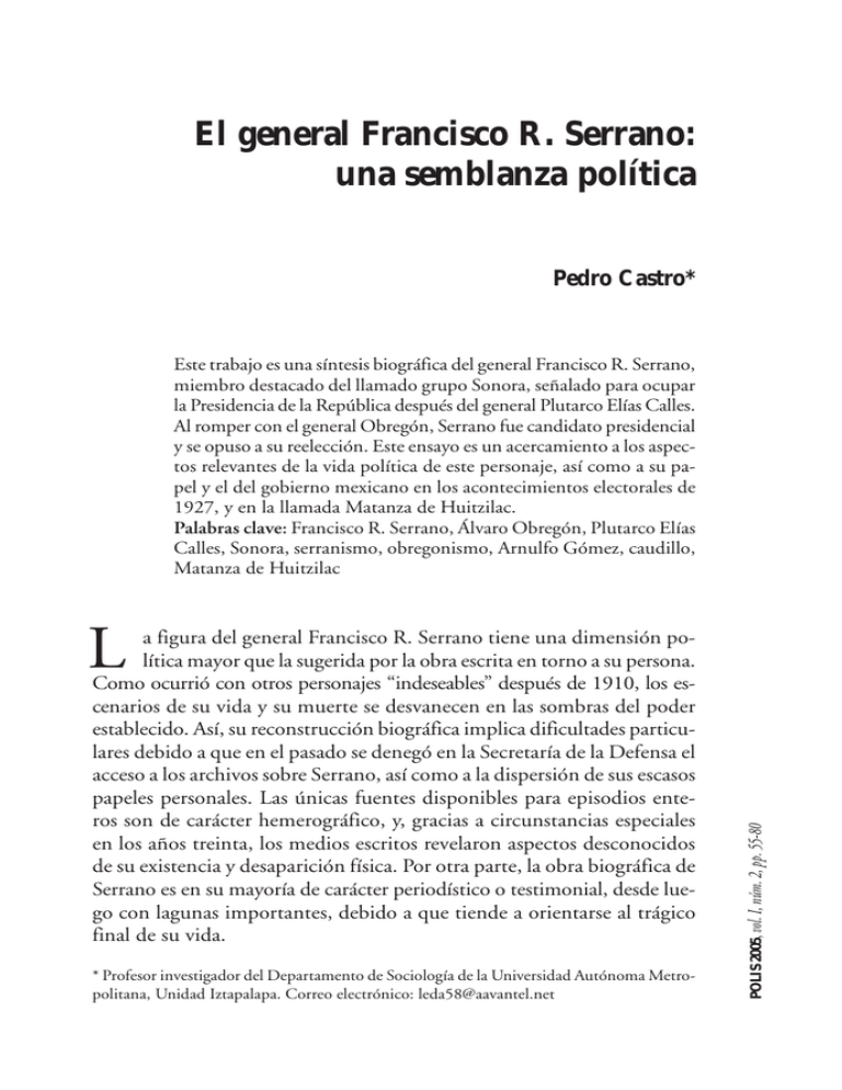 El general Francisco R. Serrano