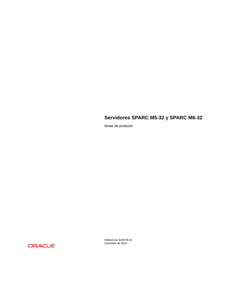 rr Servidores SPARC M5-32 y SPARC M6-32