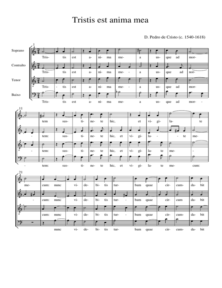 Tristis est anima mea