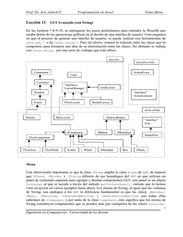 Programación en Java2 - Universidad de La Serena