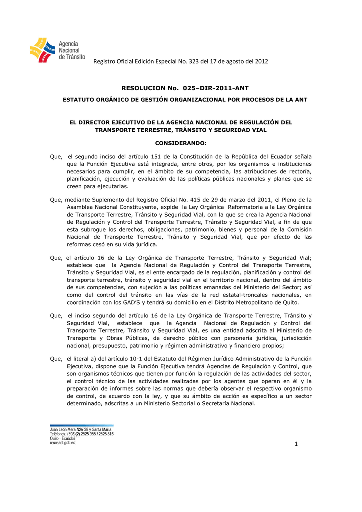 estatuto_organico_por procesos_ant_r.oee_231_17_08_2012